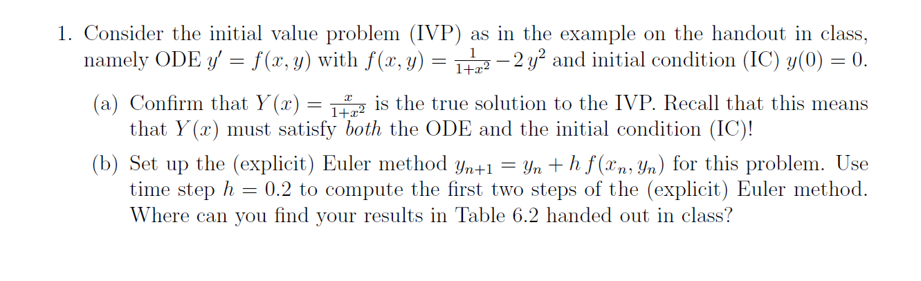Solved +x2 = 1. Consider the initial value problem (IVP) as | Chegg.com