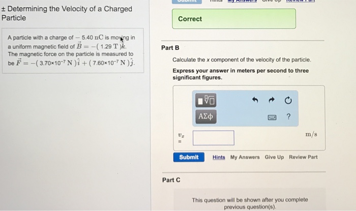 Solved A Particle with a charge of - 5.40 nC is in a | Chegg.com