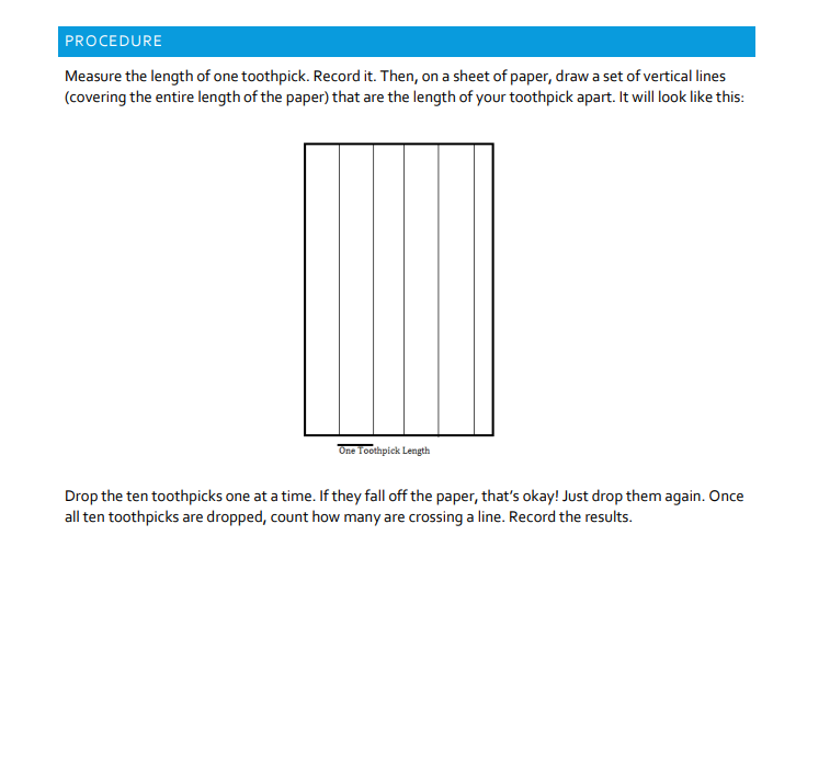 Experiment 2 - Experimentally determine Pi by | Chegg.com
