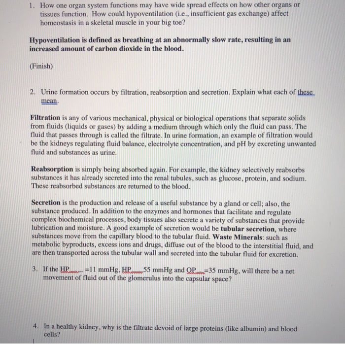 Solved 1. How one organ system functions may have wide | Chegg.com