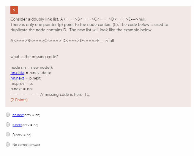 Solved Consider a doubly link list, | Chegg.com