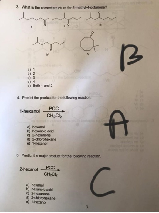 Solved 3. What is the correct structure for | Chegg.com