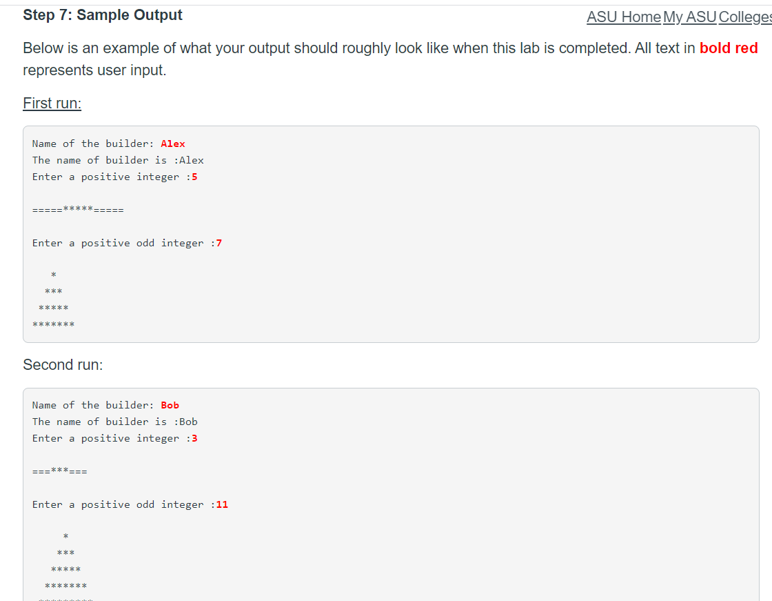 Solved Problem Description: ASU Home My ASU Colleg For this | Chegg.com