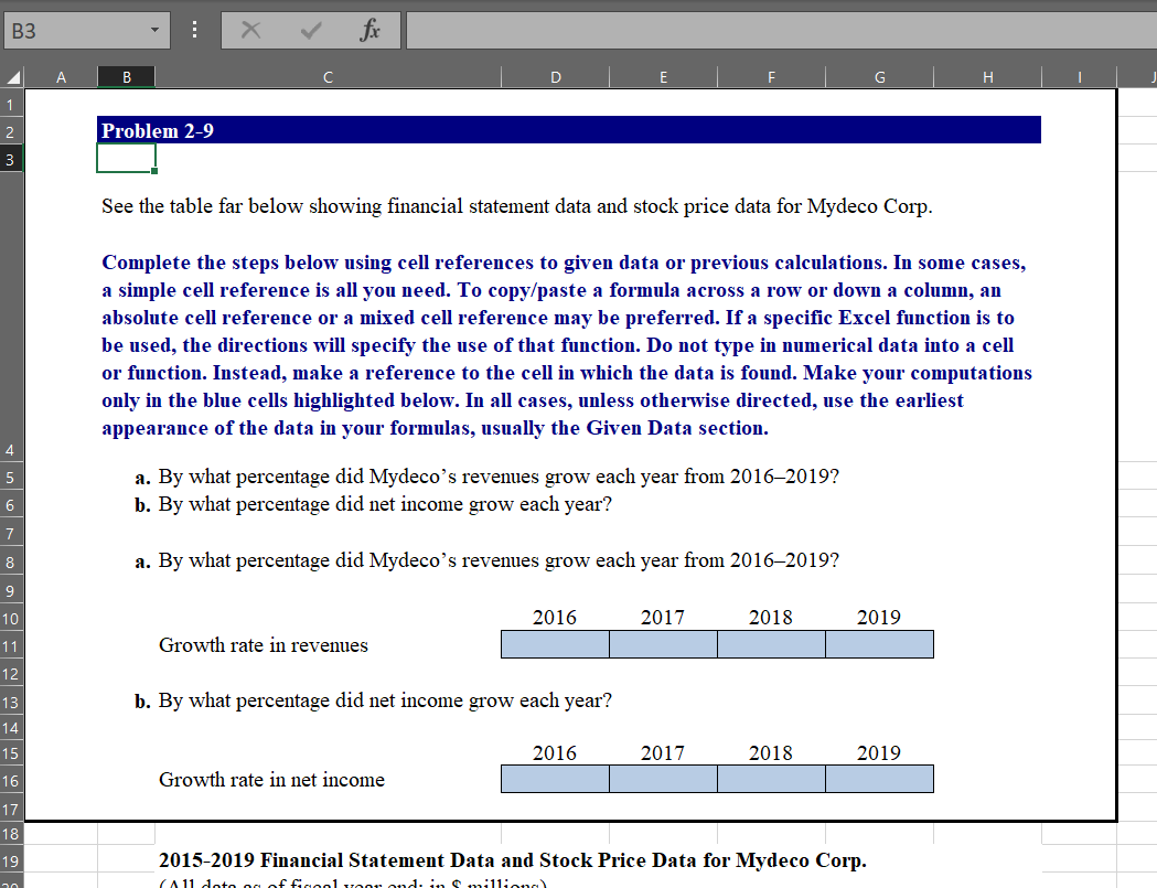 Solved Complete the steps below using cell references to | Chegg.com