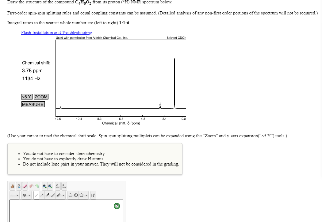 Solved Draw the structure of the compound C4H8O2 from its | Chegg.com