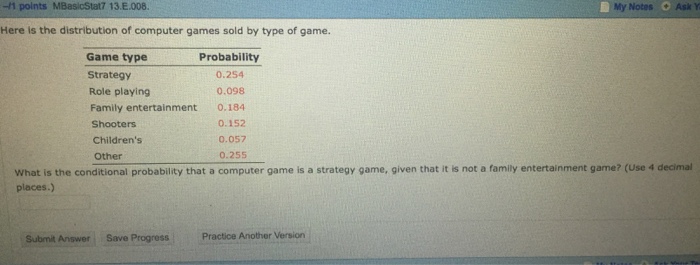 Solved Here is the distribution of computer games sold by | Chegg.com