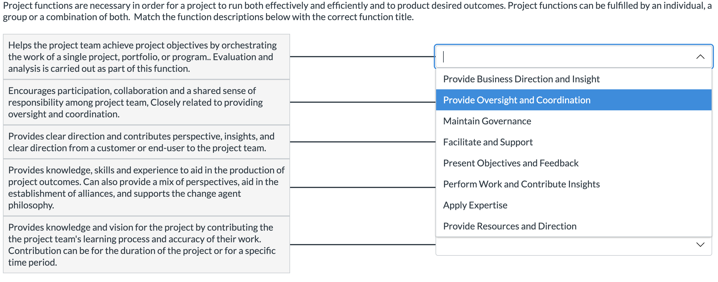 a Project functions are necessary in order for a | Chegg.com