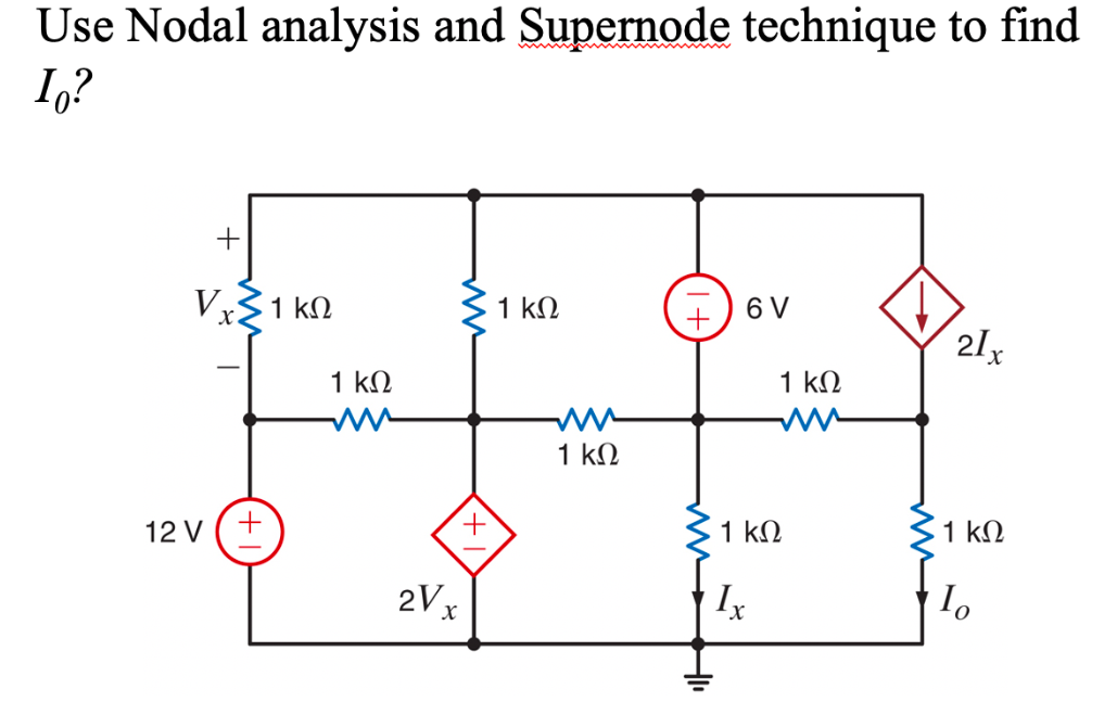 Solved Use Nodal analysis and Supernode technique to find | Chegg.com