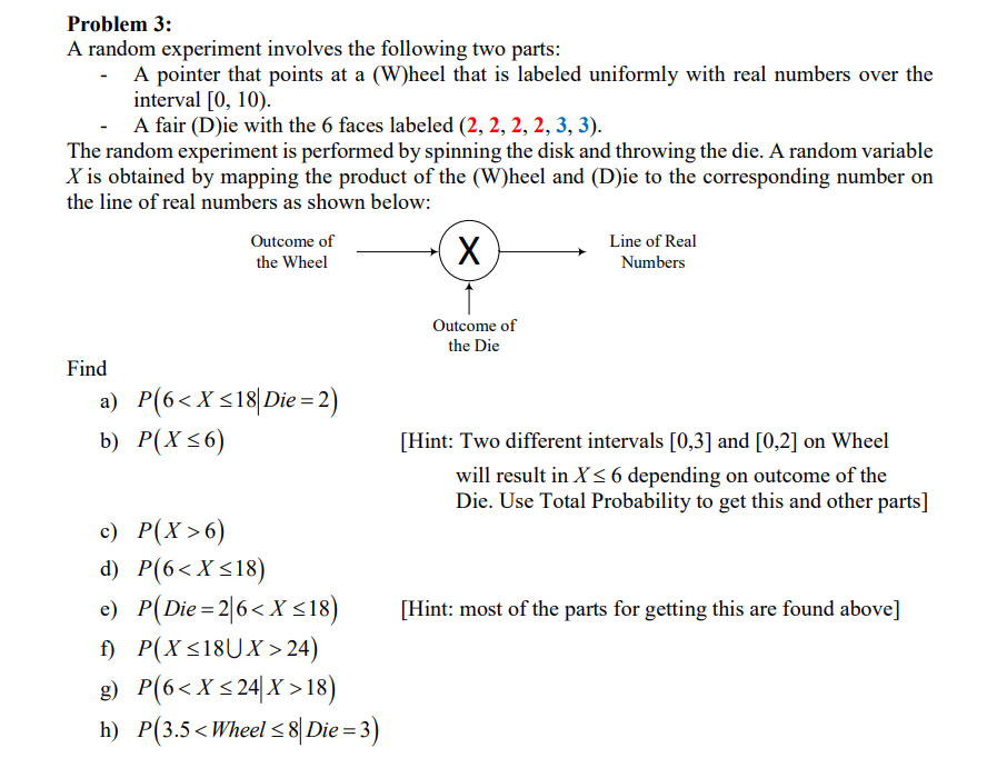Solved Problem 3: A random experiment involves the following | Chegg.com