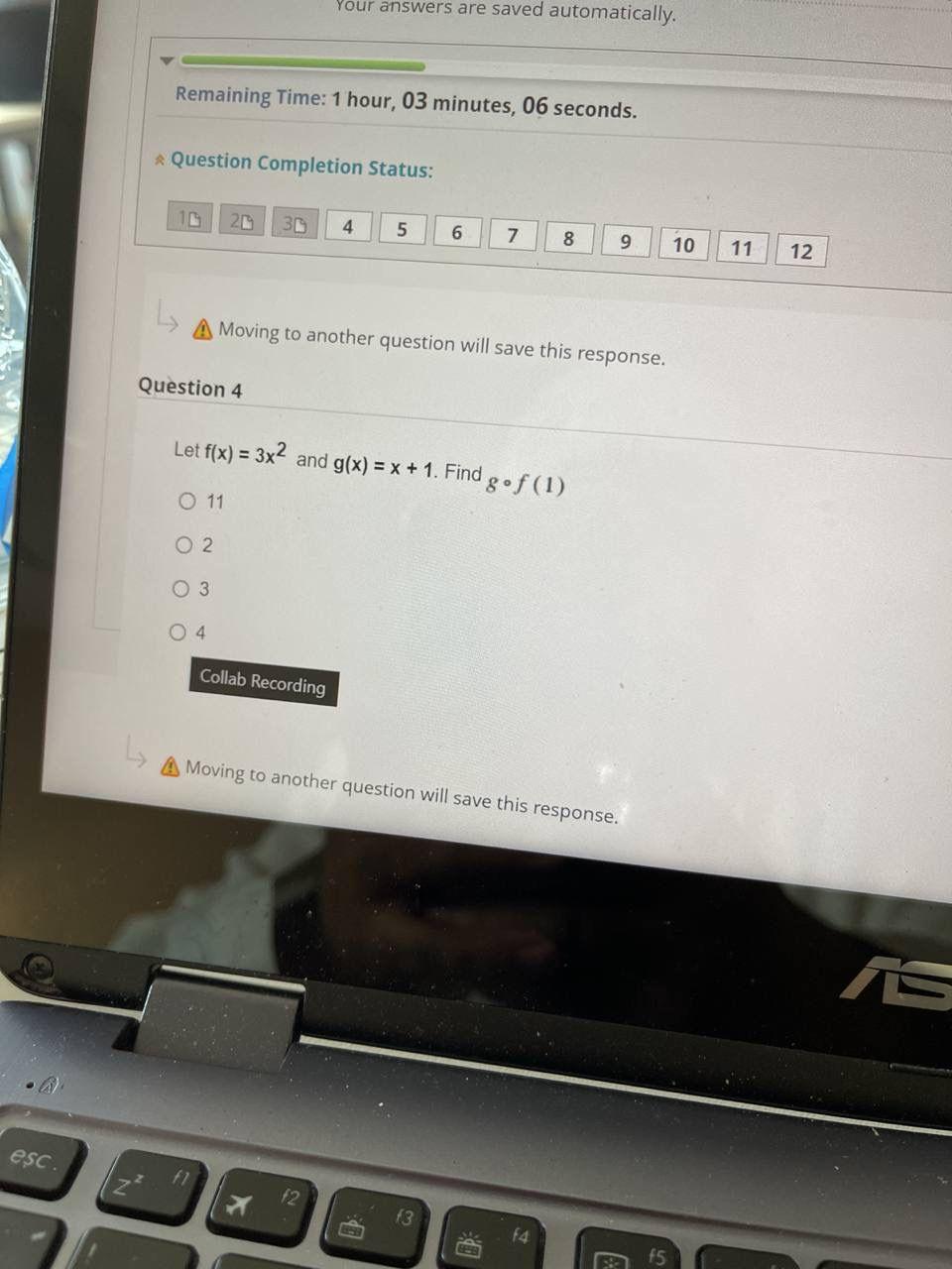 Solved Your answers are saved automatically. Remaining Time: | Chegg.com