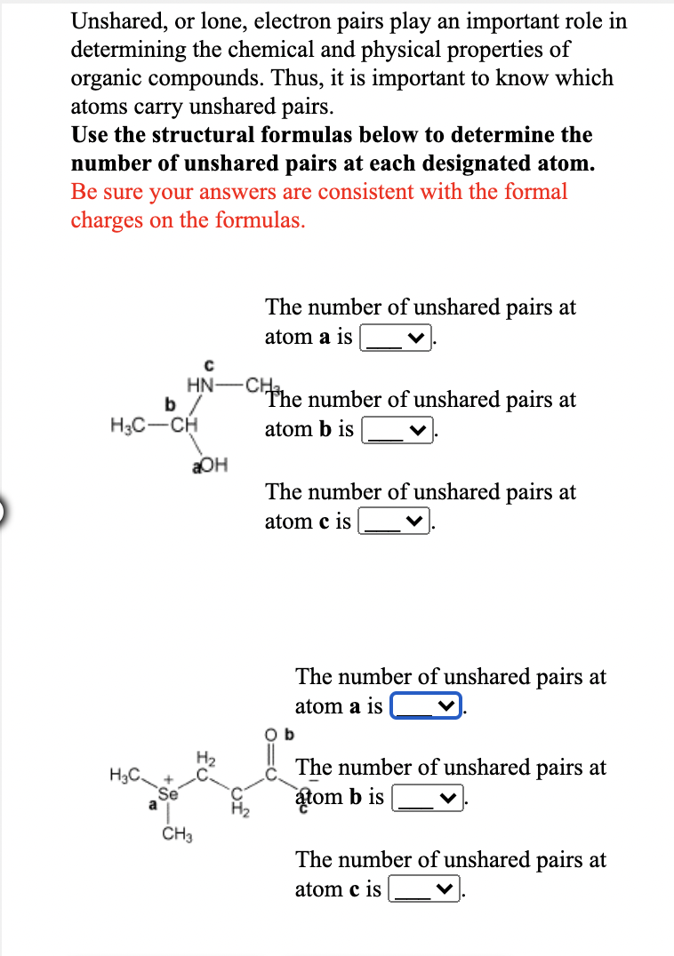 Solved Unshared, or lone, electron pairs play an important | Chegg.com