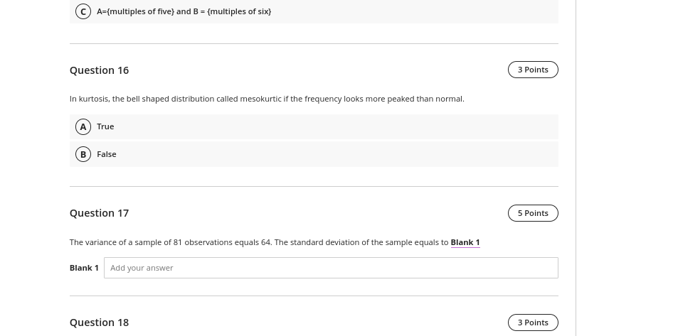 Solved A={multiples of five) and B = {multiples of six} | Chegg.com