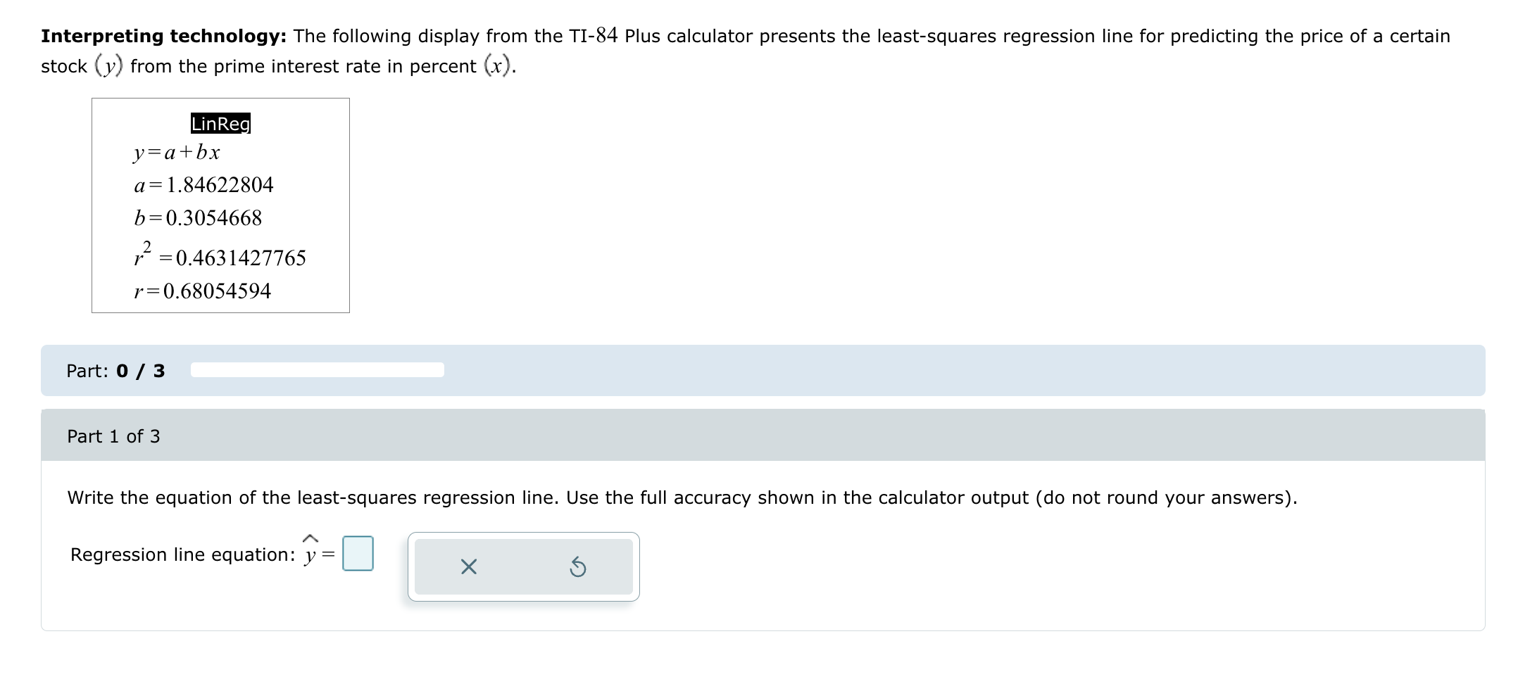 Solved Interpreting technology: The following display from | Chegg.com
