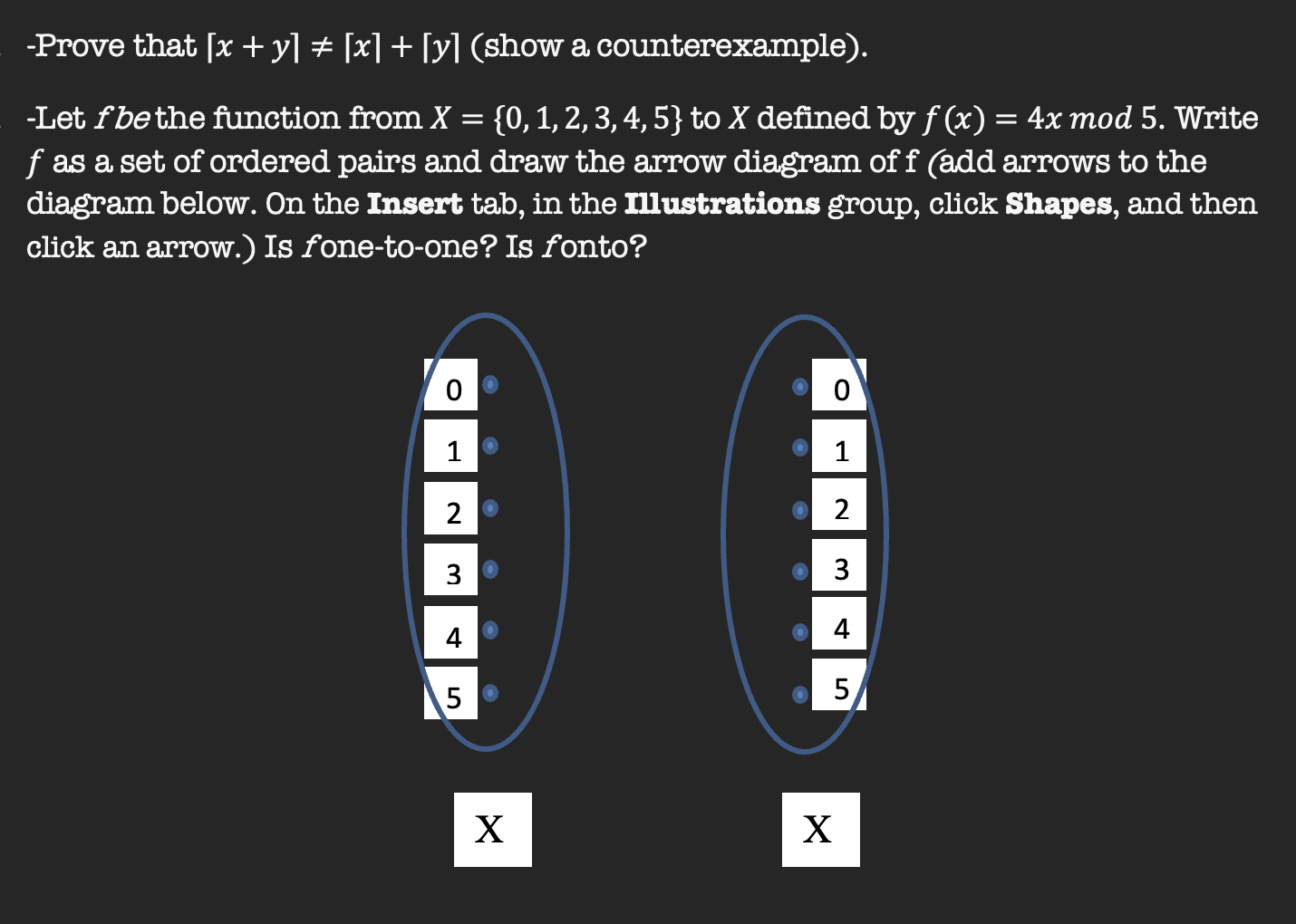 Solved -Prove that ⌈x+y⌉ =⌈x⌉+⌈y⌉ (show a counterexample). | Chegg.com