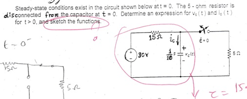 Solved Steady State Conditions Exist In The Circuit Shown