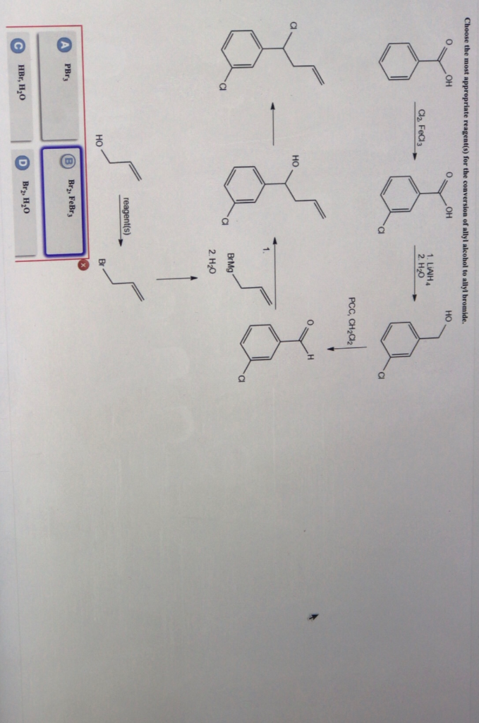 Solved Choose the most appropriate reagent(s) for the | Chegg.com