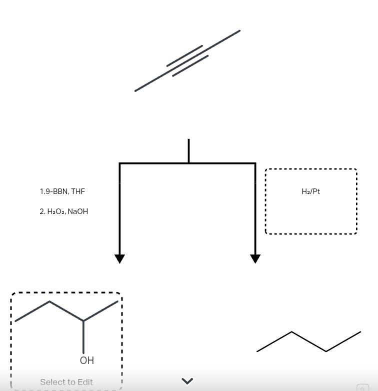 Solved Drawing HCl (excess) 1.9-BBN, THF 2. H2O2,NaOH | Chegg.com