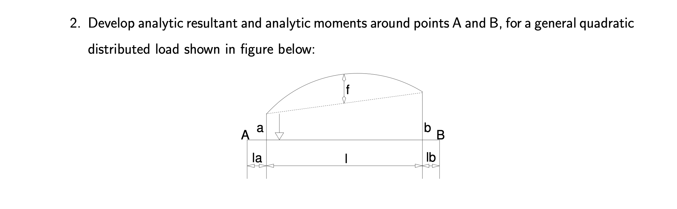 Solved 1. For given distributed loads, see figure below, | Chegg.com