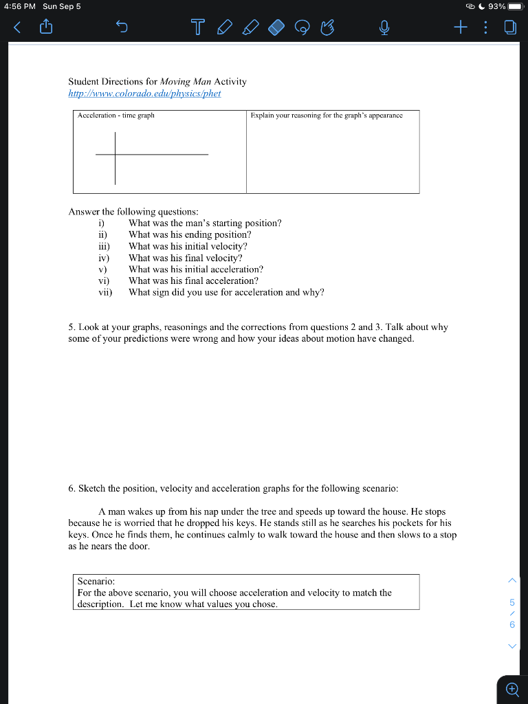 Solved 4:56 PM Sun Sep 5 93% 0 + : Student Directions for | Chegg.com