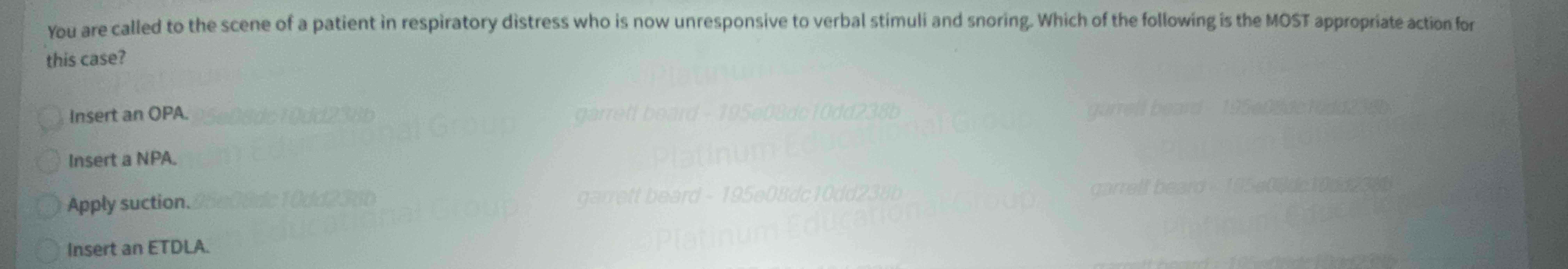 Solved You are called to the scene of a patient in | Chegg.com