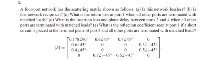 Solved 1. Find the scattering parameters for the series and | Chegg.com