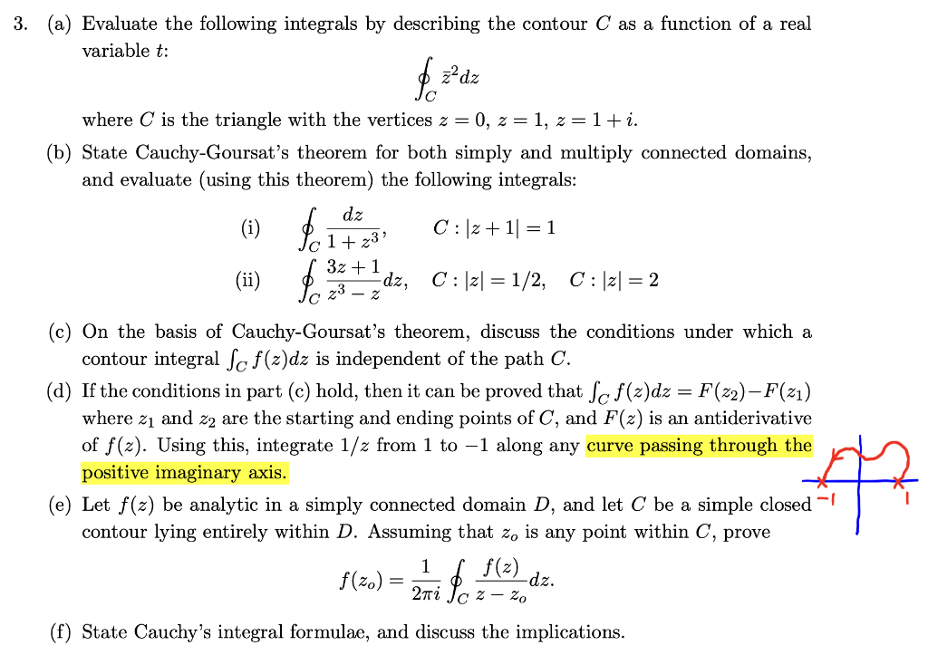 Solved (a) Evaluate the following integrals by describing | Chegg.com