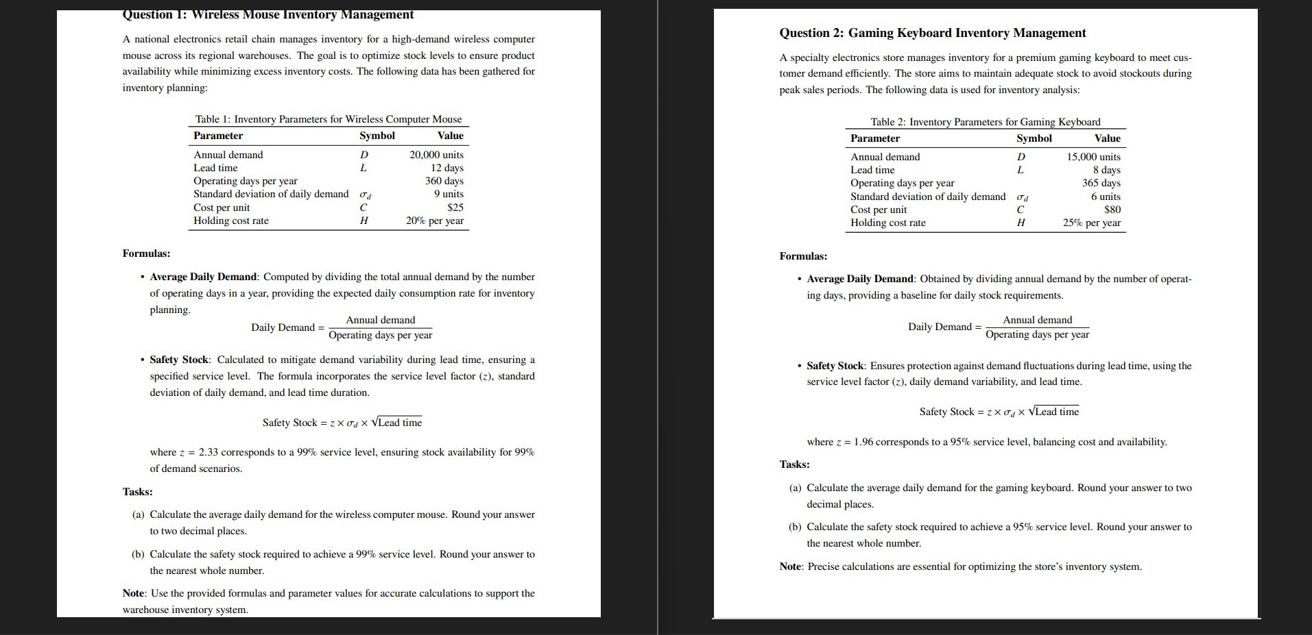 Solved Optimize tech supply chain: Mouse, Keyboard, Monitor, | Chegg.com