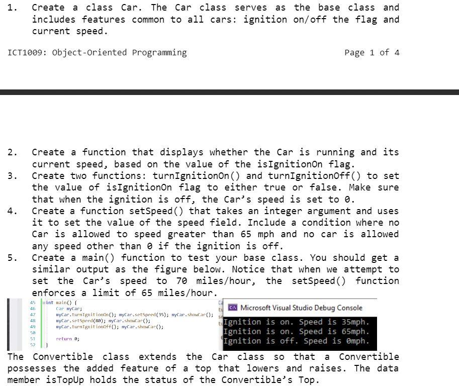 Solved Exercise 1: Single- and Multiple-Inheritance Create a | Chegg.com