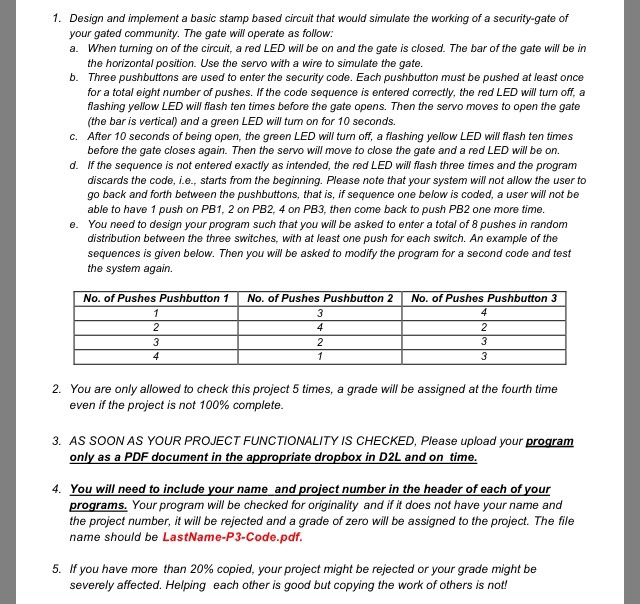1. Design and implement a basic stamp based circuit | Chegg.com