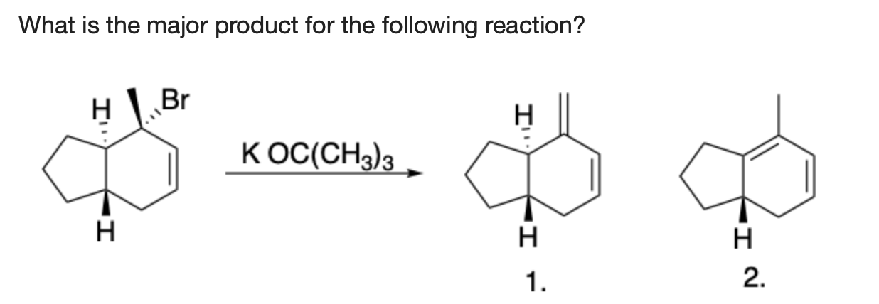 Solved What is the major product for the following reaction? | Chegg.com