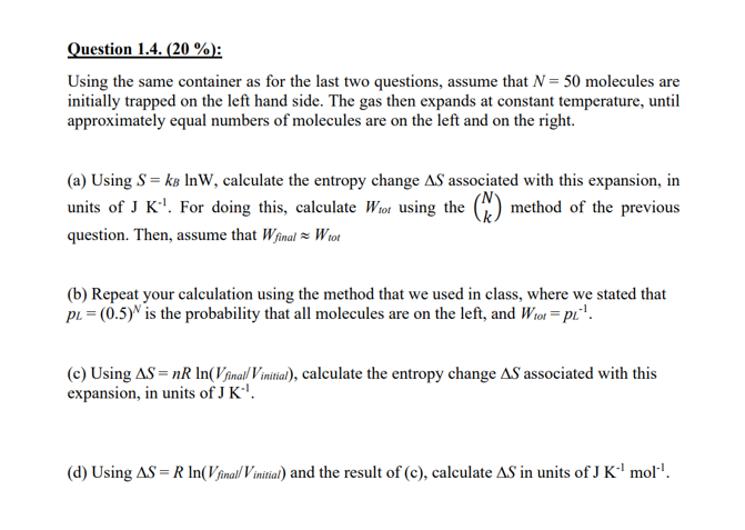 Solved Using the same container as for the last two | Chegg.com
