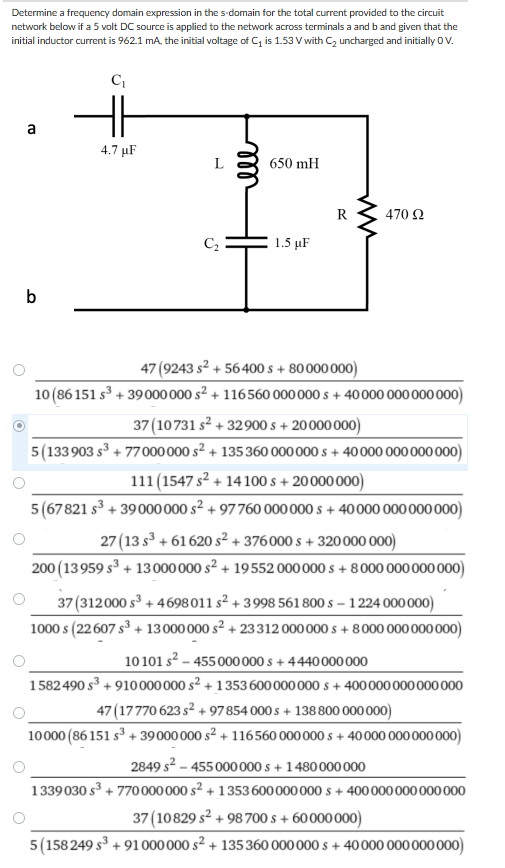 Solved Determine a frequency domain expression in ﻿the | Chegg.com