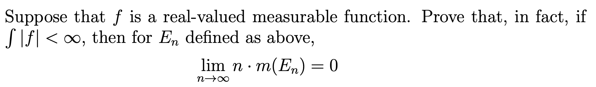 Suppose That F Is A Real Valued Measurable Function