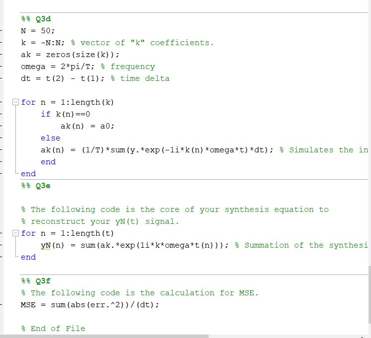 d. [3 points] Modify the provided MATLAB code to | Chegg.com