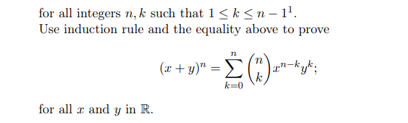 Solved (n+1k)=(nk)+(nk−1)for all integers n,k such that | Chegg.com