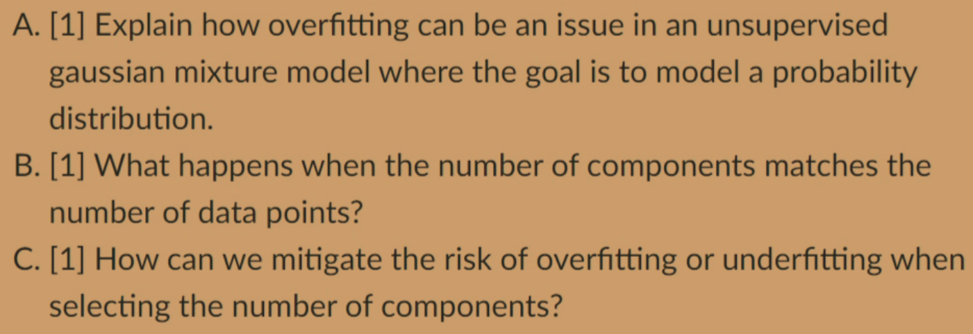 Solved A. [1] Explain how overfitting can be an issue in an | Chegg.com