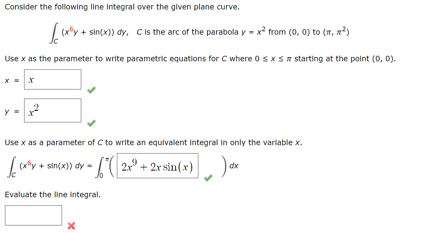 Solved Consider the following line integral over the given | Chegg.com