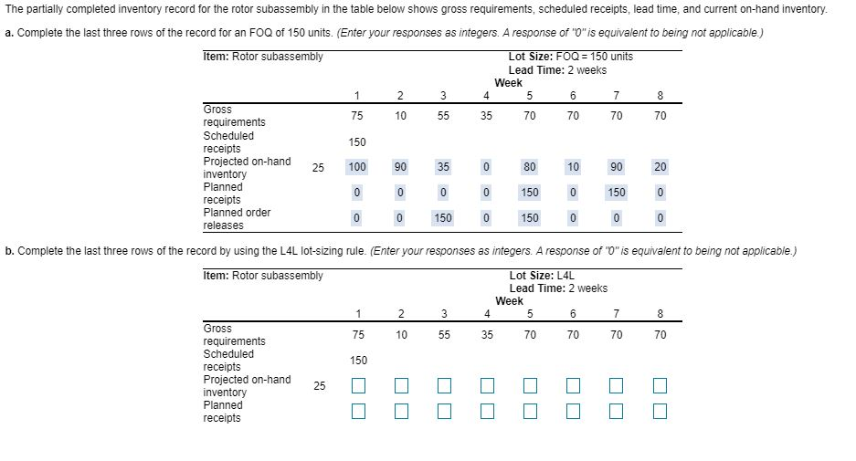 Solved **b. Complete the last three rows of the record by | Chegg.com