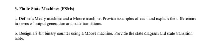 Finite State Machines Fsmsa define A Mealy