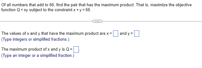 Of all numbers that add to 66 , find the pair that | Chegg.com