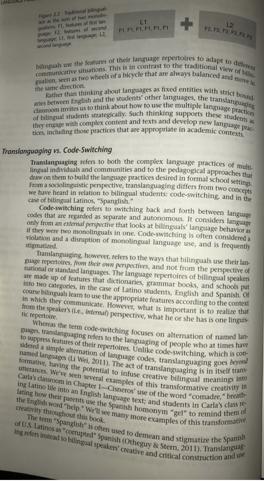 Solved CHAPTER 2 Language Practices and the Translanguaging | Chegg.com