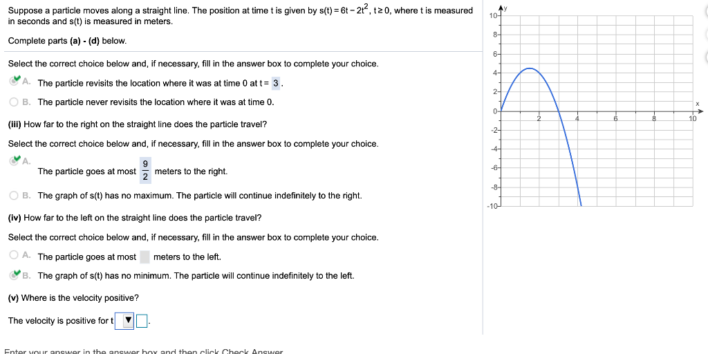 Solved Suppose a particle moves along a straight line. The | Chegg.com
