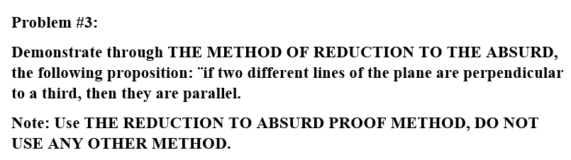 Solved Problem #3: Demonstrate through THE METHOD OF | Chegg.com