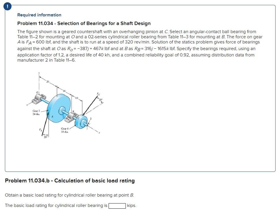Solved ! Required information Problem 11.034 - Selection of | Chegg.com
