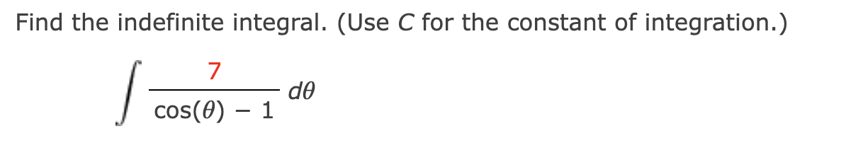 Solved Find the indefinite integral. (Use C for the constant | Chegg.com