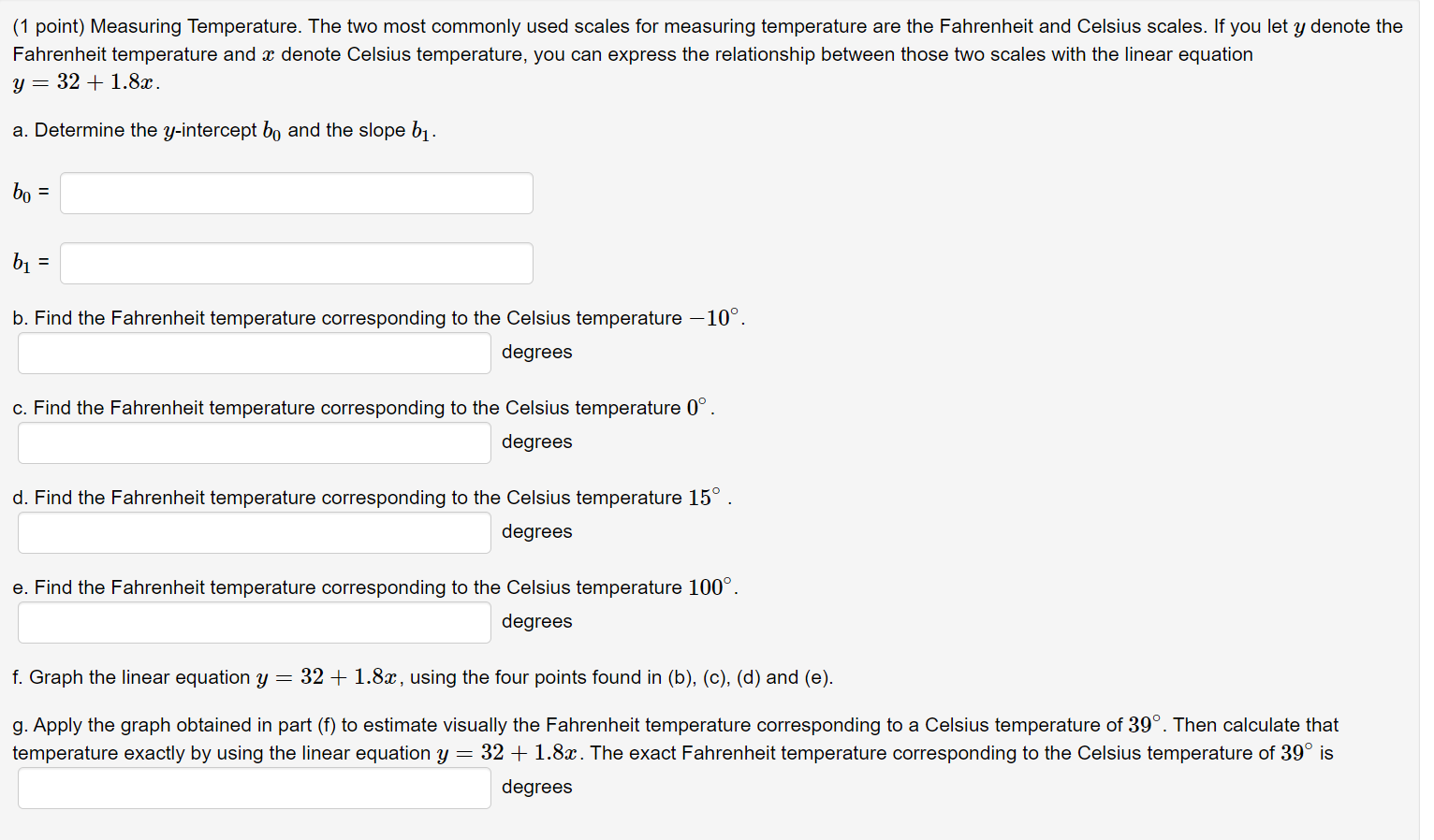 Solved (1 point) Measuring Temperature. The two most | Chegg.com
