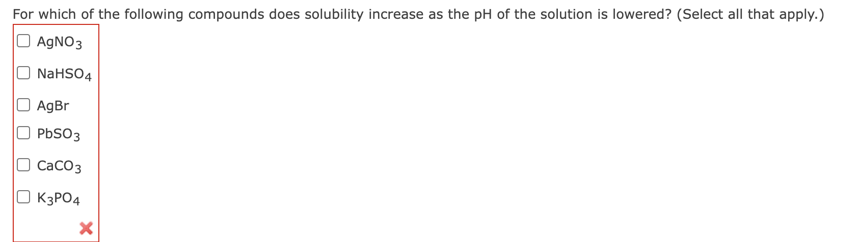 Solved For which of the following compounds does solubility | Chegg.com