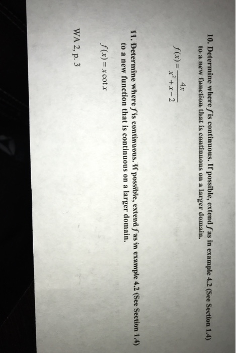 Solved 10. Determine where fis continuous. If possible, | Chegg.com