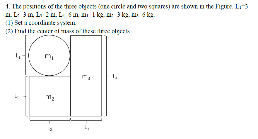 Solved College Physics Exercise. The positions of the three | Chegg.com