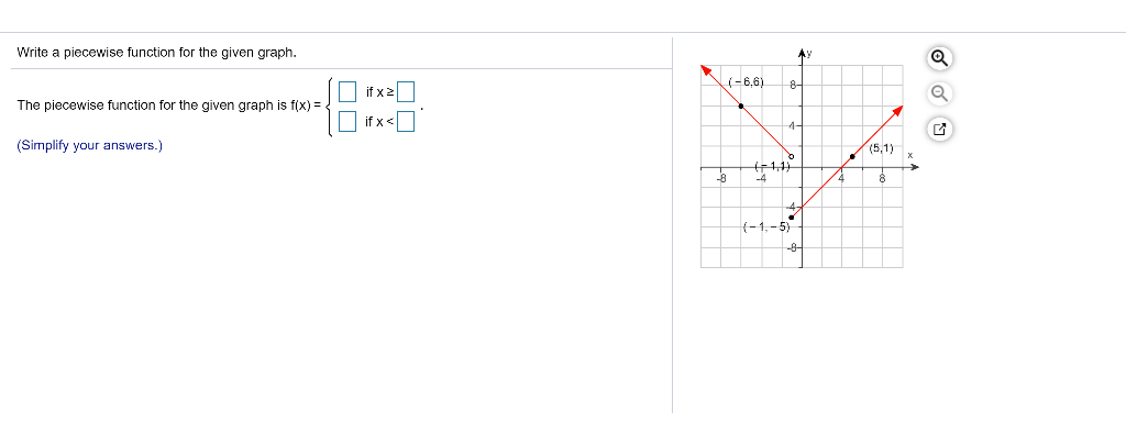 Solved Write a piecewise function for the given graph. | Chegg.com